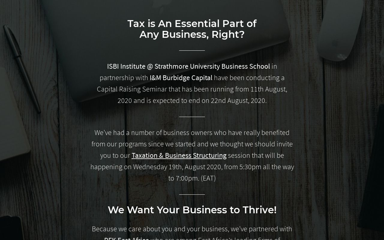 CAPITAL RAISING SEMINAR